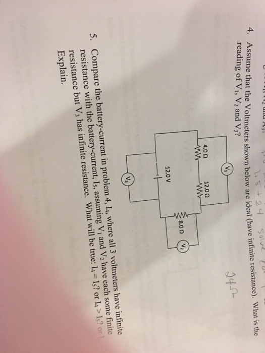 Solved Assume that the Voltmeters shown are ideal (have | Chegg.com