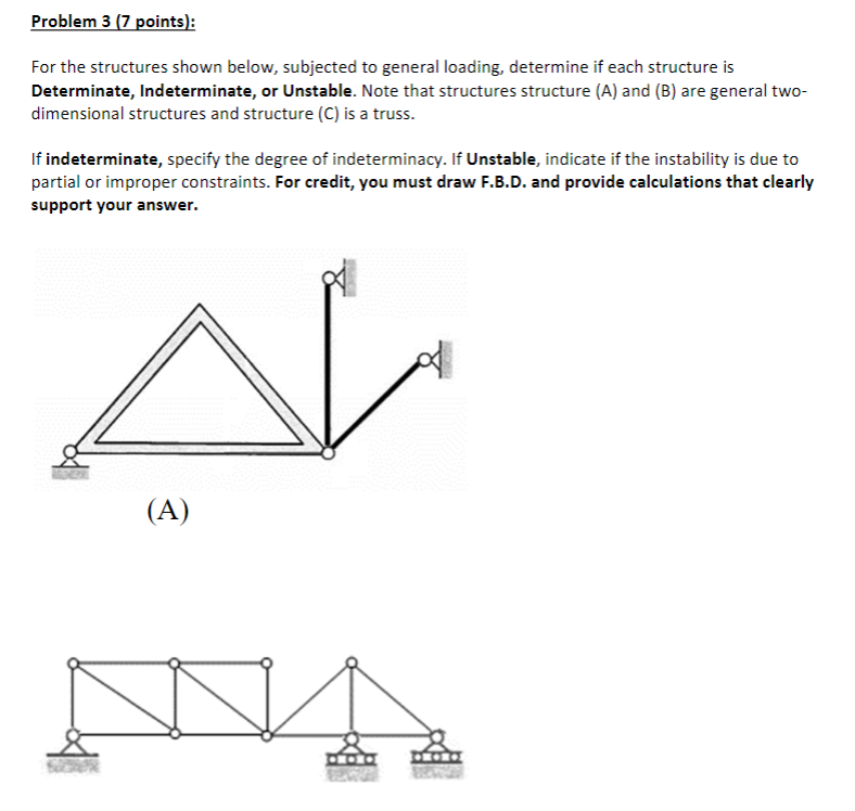 Solved Problem 3 (7 points): For the structures shown below, | Chegg.com
