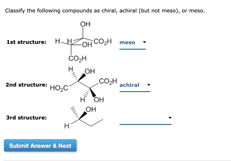 Solved Classify the following compounds as chiral, achiral | Chegg.com
