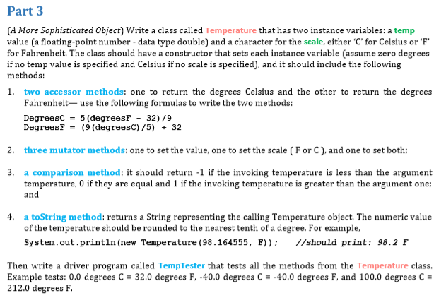 Solved Part 3 A More Sophisticated Object Write A Class 5015