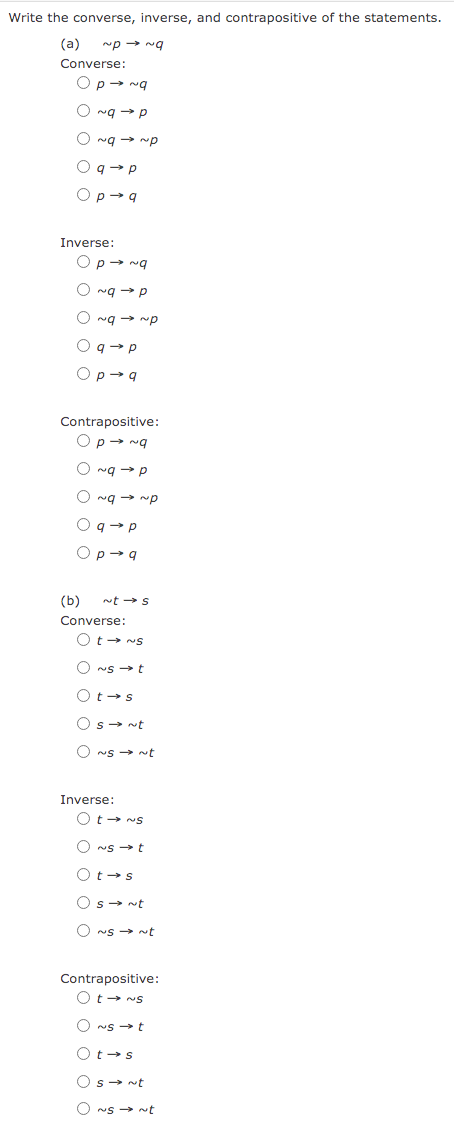 Solved iite the converse, inverse, and contrapositive of the | Chegg.com