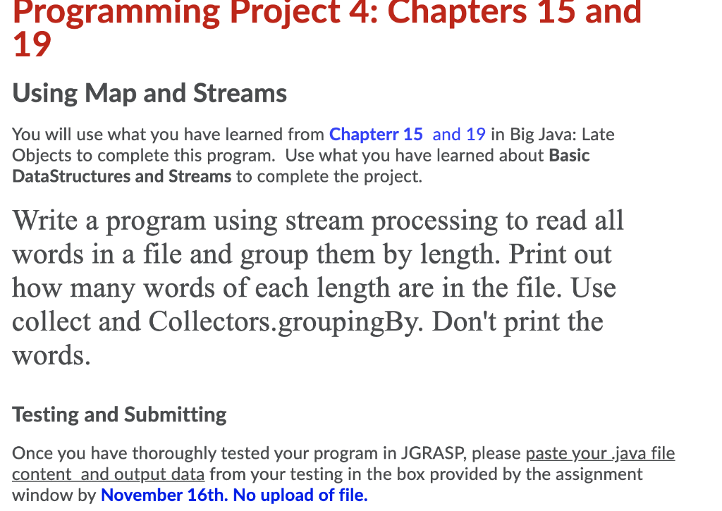 Solved Programming Project 4: Chapters 15 and 19 Using Map | Chegg.com