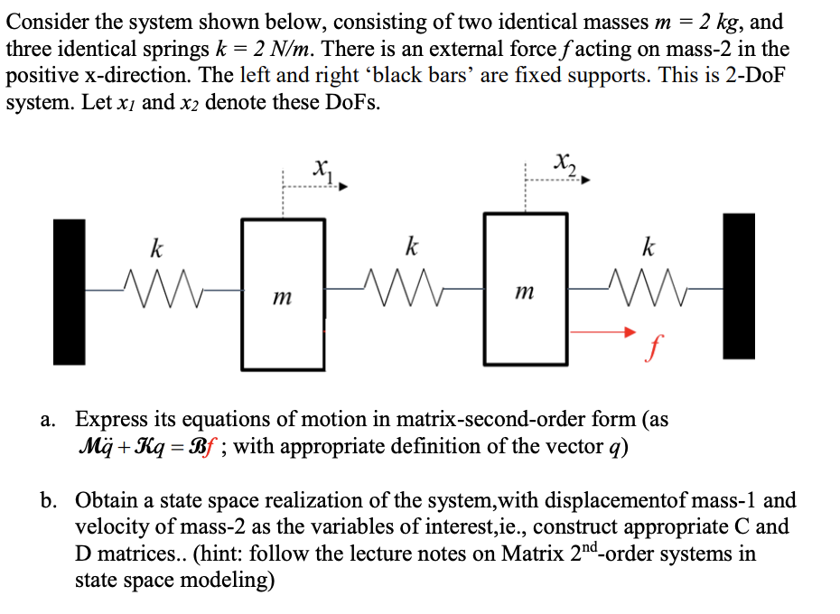 Solved Consider the system shown below, consisting of two | Chegg.com
