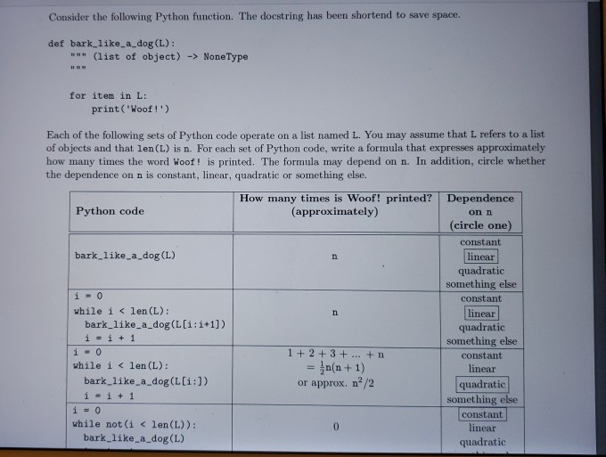 Solved Consider the following Python function. The docstring | Chegg.com