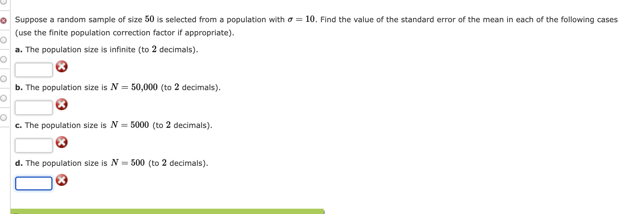 Solved Suppose a random sample of size 50 is selected from a | Chegg.com