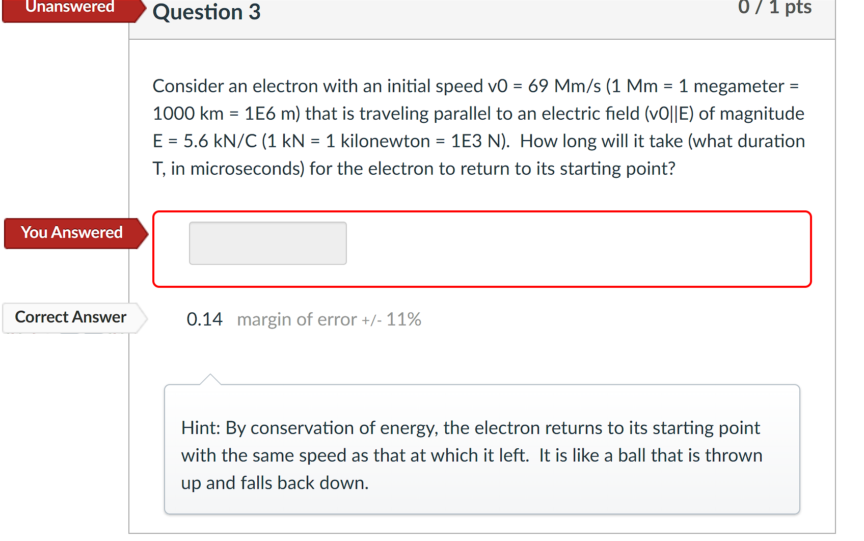 Solved Consider an electron with an initial speed v0 | Chegg.com