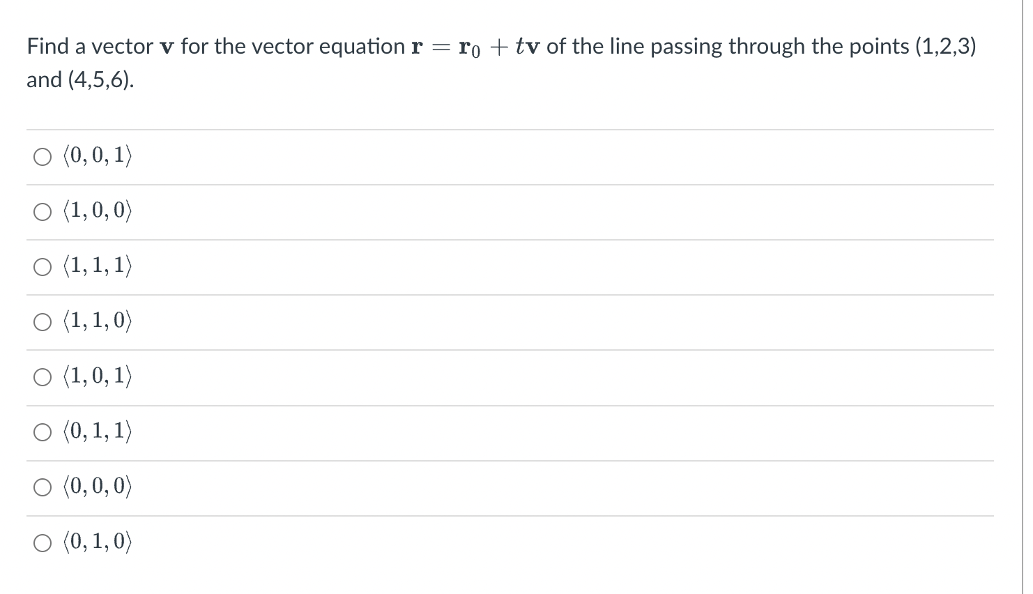 Solved Find a vector v for the vector equation r=r0+tv of | Chegg.com