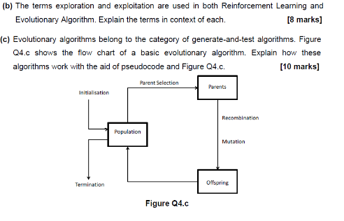 Solved (b) The terms exploration and exploitation are used | Chegg.com