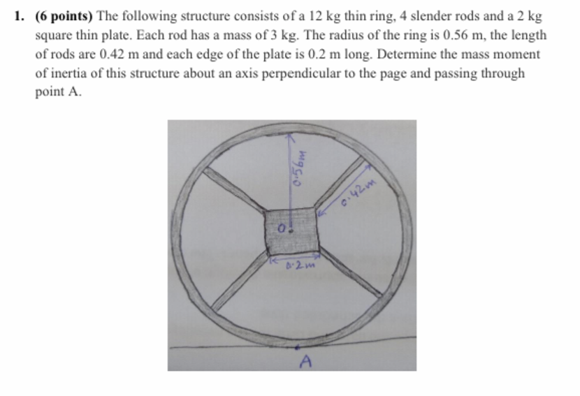 Solved 1. (6 points) The following structure consists of a | Chegg.com