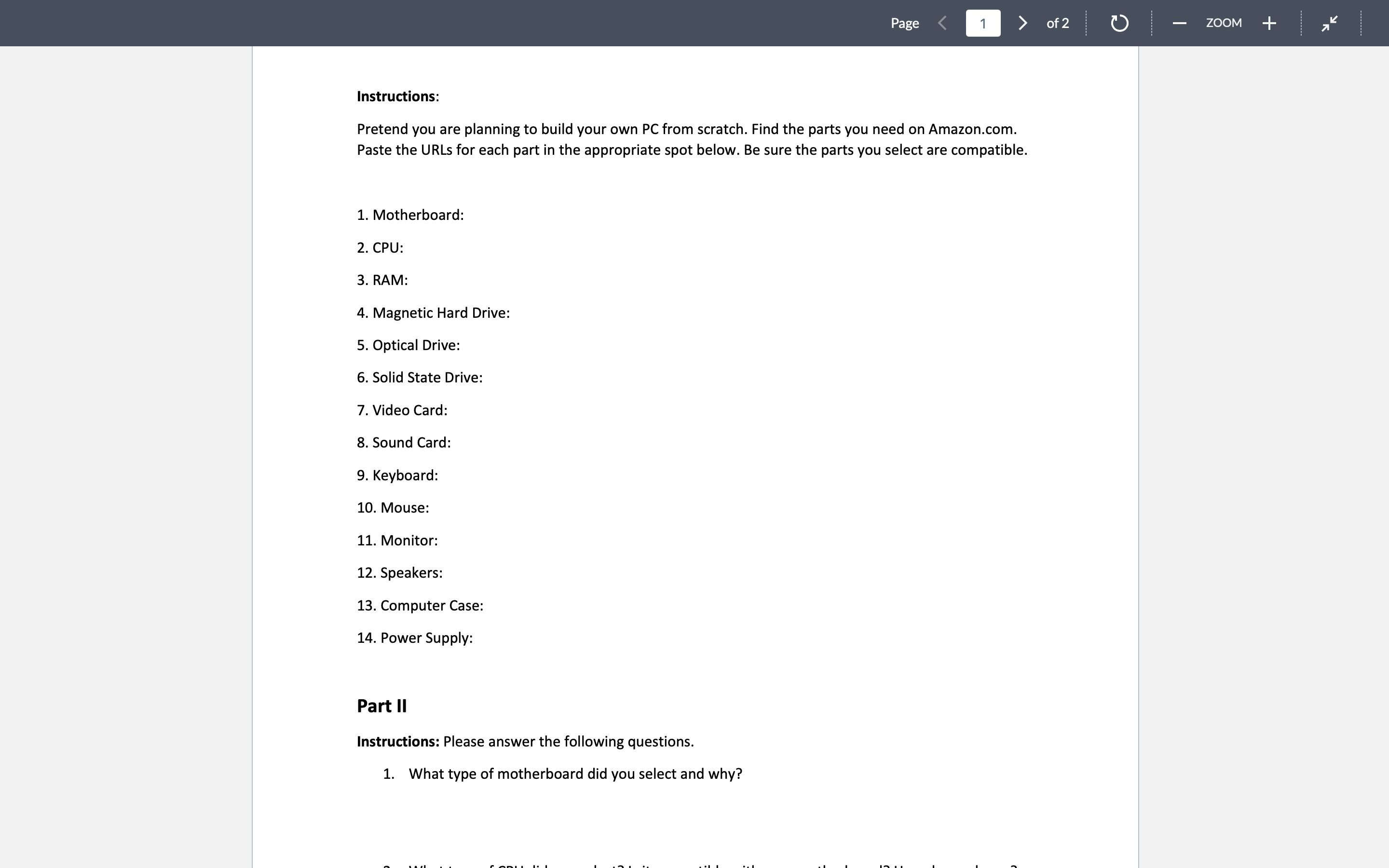 Solved Instructions:Pretend you are planning to build your | Chegg.com