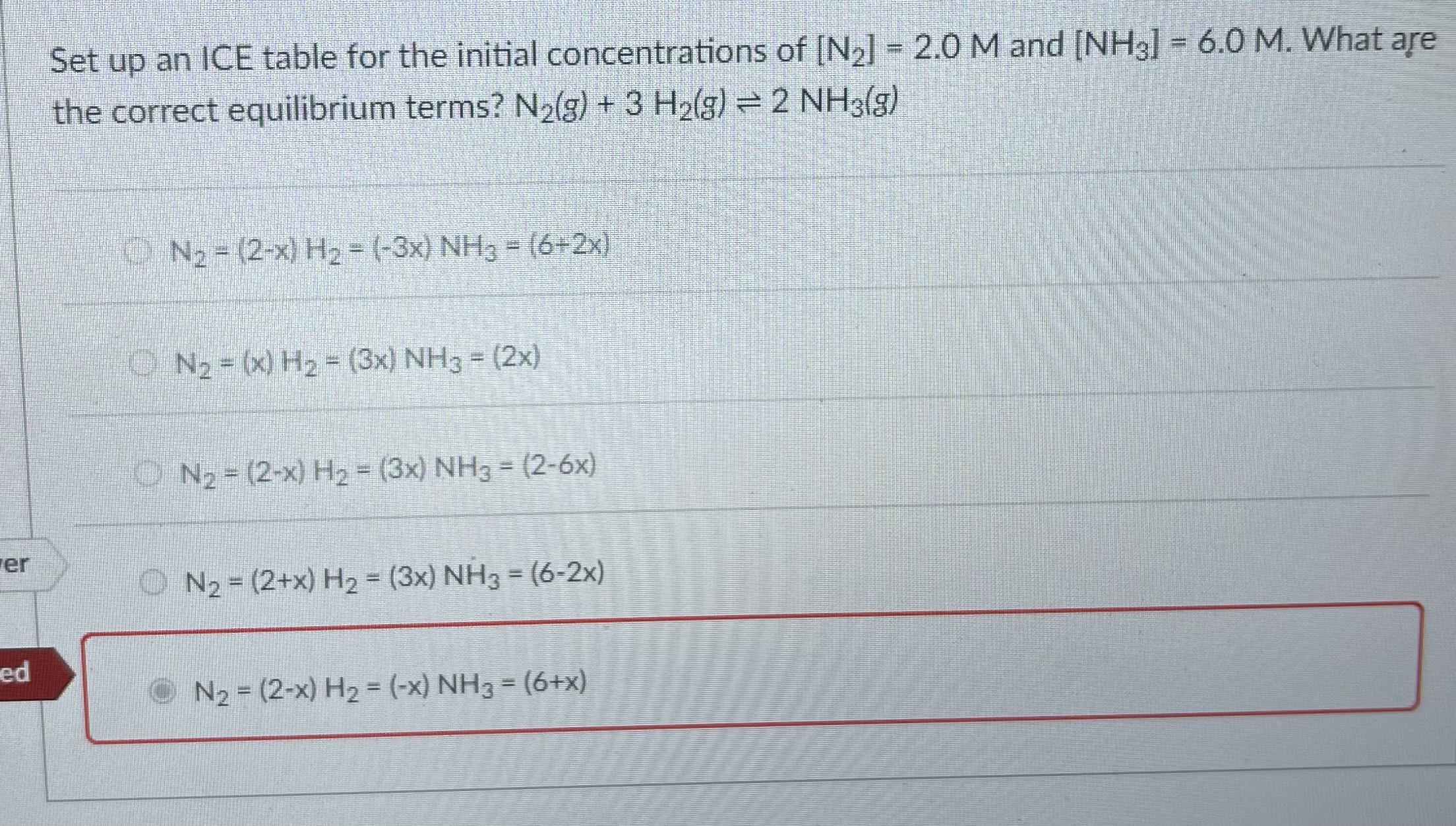 Solved Set up an ICE table for the initial concentrations of | Chegg.com