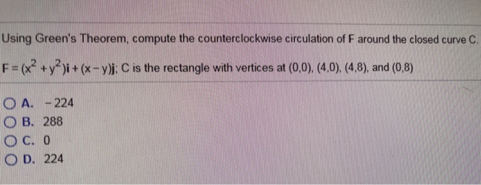 Solved Using Green's Theorem, compute the counterclockwise | Chegg.com