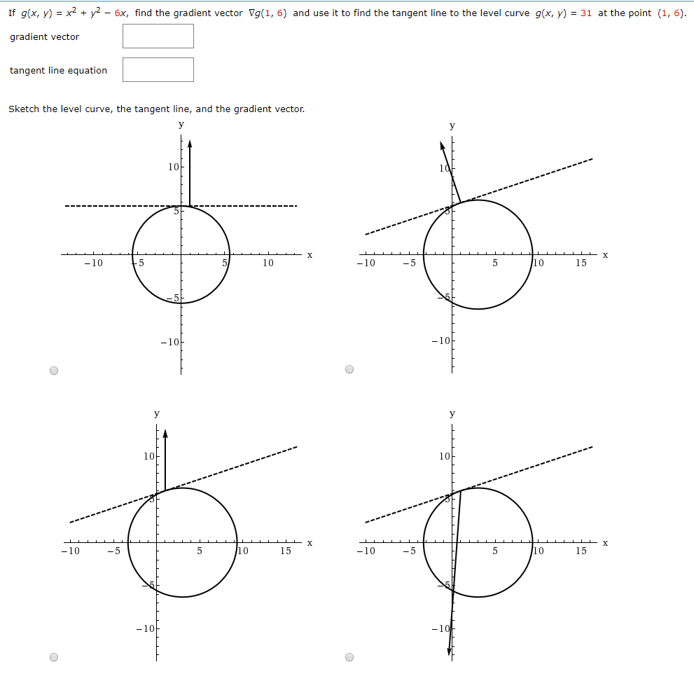 Solved If g(x, y) x2 + y2 - 6x, find the gradient vector | Chegg.com
