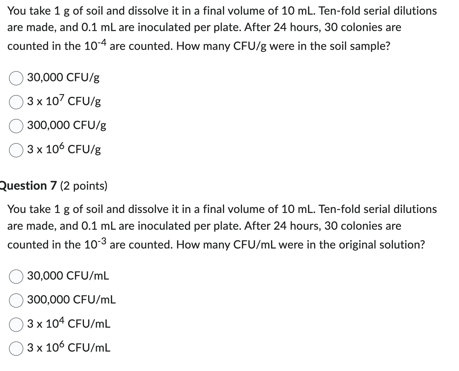 Solved You take 1g ﻿of soil and dissolve it in a final | Chegg.com