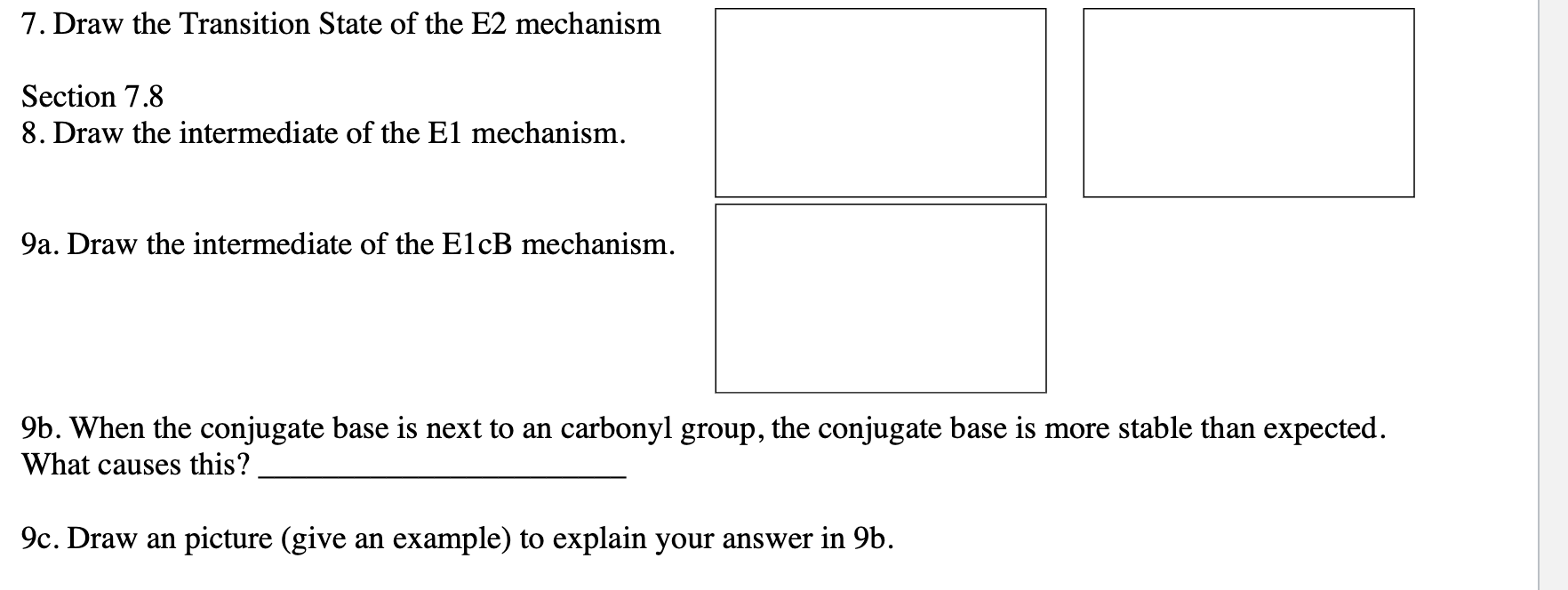 Solved 7. Draw the Transition State of the E2 mechanism | Chegg.com