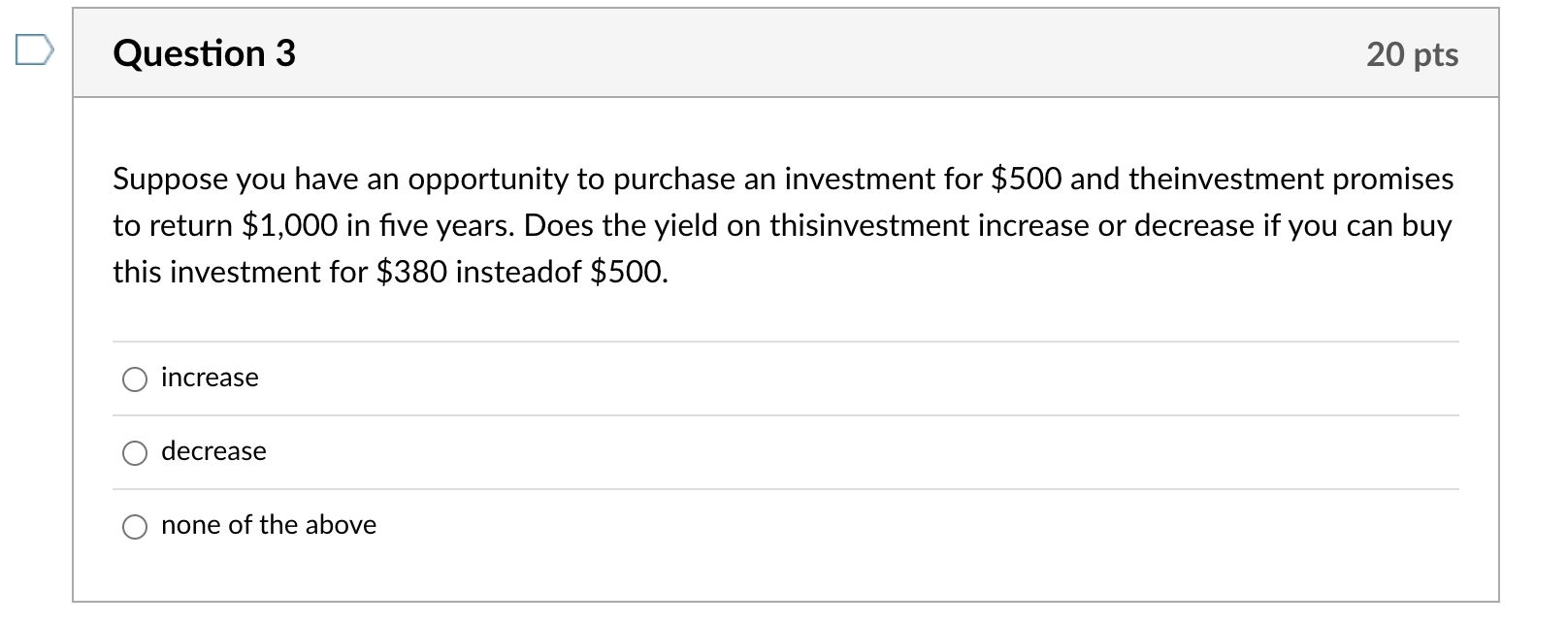 Solved Suppose you have an opportunity to purchase an | Chegg.com