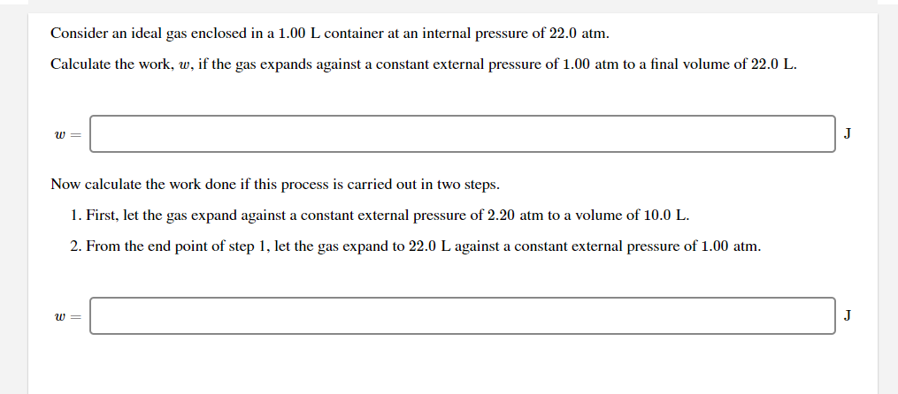 Solved Consider an ideal gas enclosed in a 1.00 L container | Chegg.com
