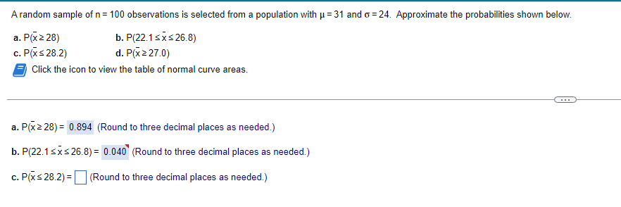 Solved A random sample of n=100 observations is selected | Chegg.com