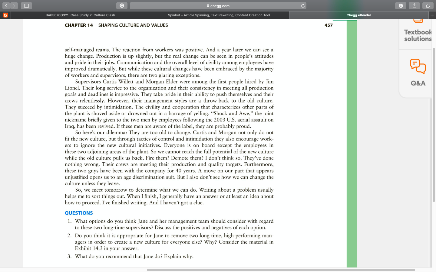 Solved G A chegg.com + BA65070G321: Case Study 2: Culture | Chegg.com