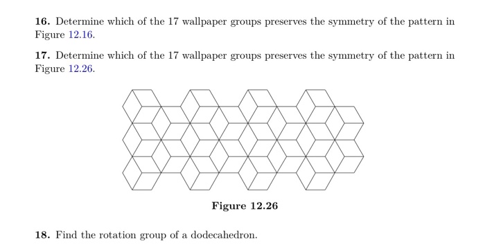 16. Determine which of the 17 wallpaper groups | Chegg.com
