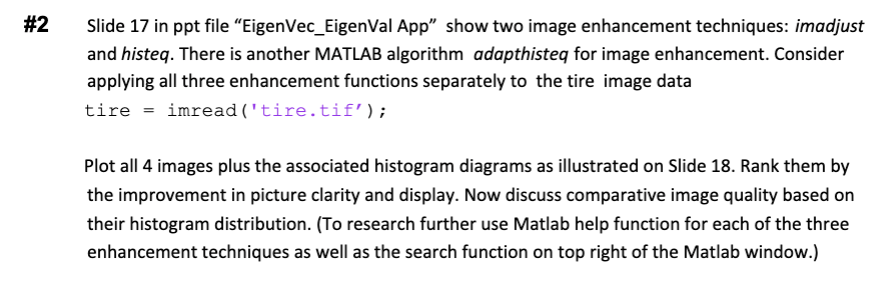 A MATLAB example: imadjust increases the contrast of | Chegg.com