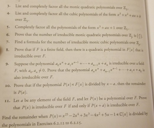 Solved List and completely factor all the monic quadratic | Chegg.com