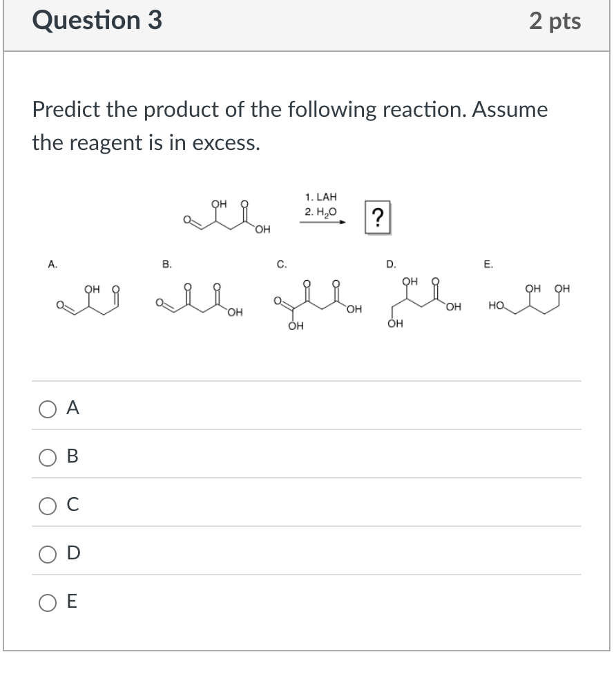 Question 3Predict the product of the following | Chegg.com