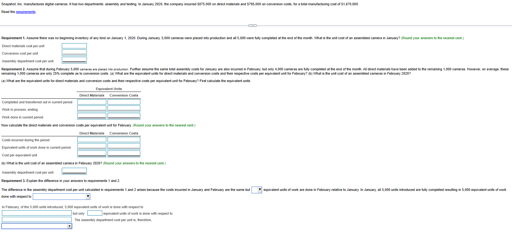 Solved Drop Down Box Options: 1.(Fewer, | Chegg.com