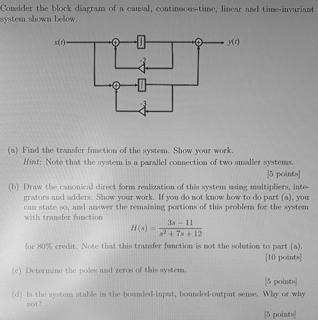 Solved Consider the block diagram of a causal, | Chegg.com Solved Consider the block diagram of a causal, | Chegg.com