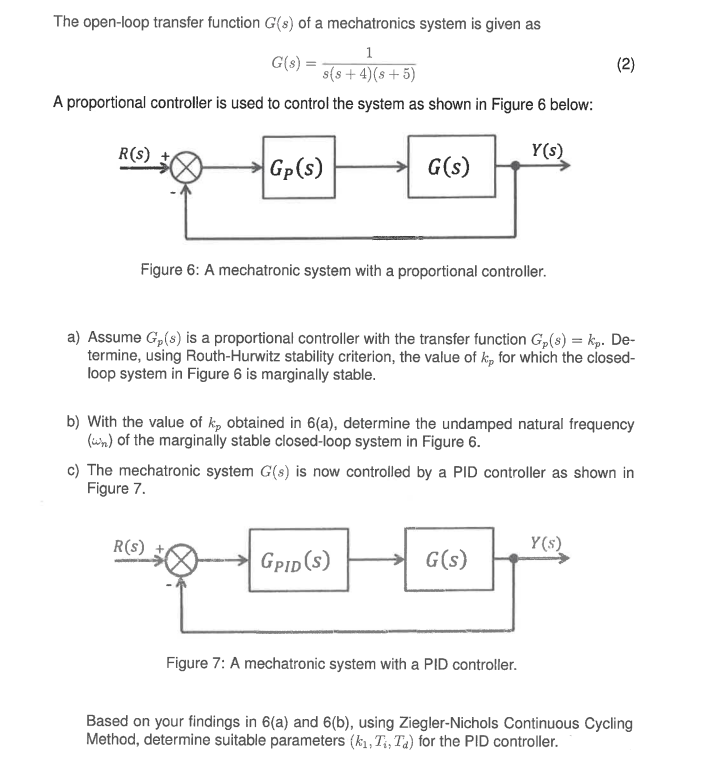 Solved The open-loop transfer function G(s) ﻿of a | Chegg.com