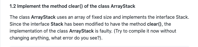 Solved public interface Stack { public abstract boolean | Chegg.com