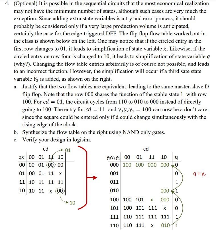 4. (Optional) It is possible in the sequential | Chegg.com