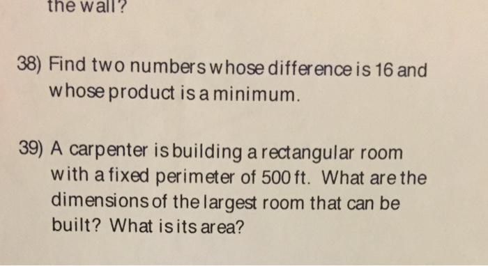 Solved Find two numbers whose difference is 16 and whose | Chegg.com