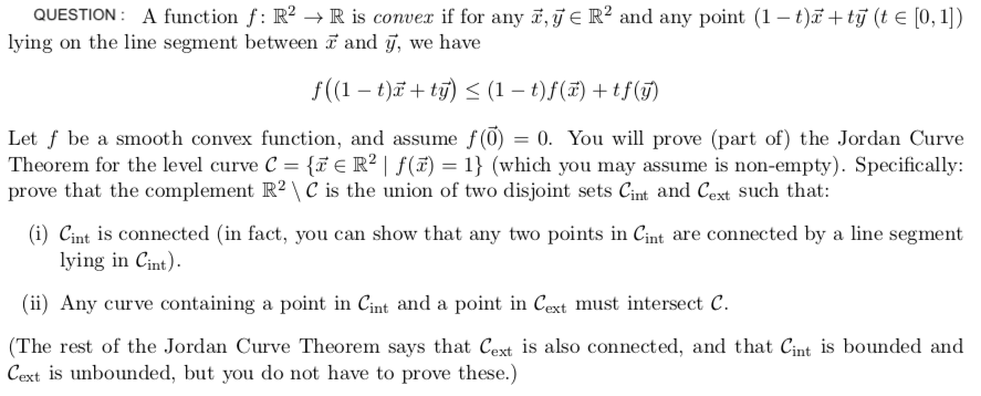 Solved QUESTION: A function f:R2→R is convex if for any | Chegg.com