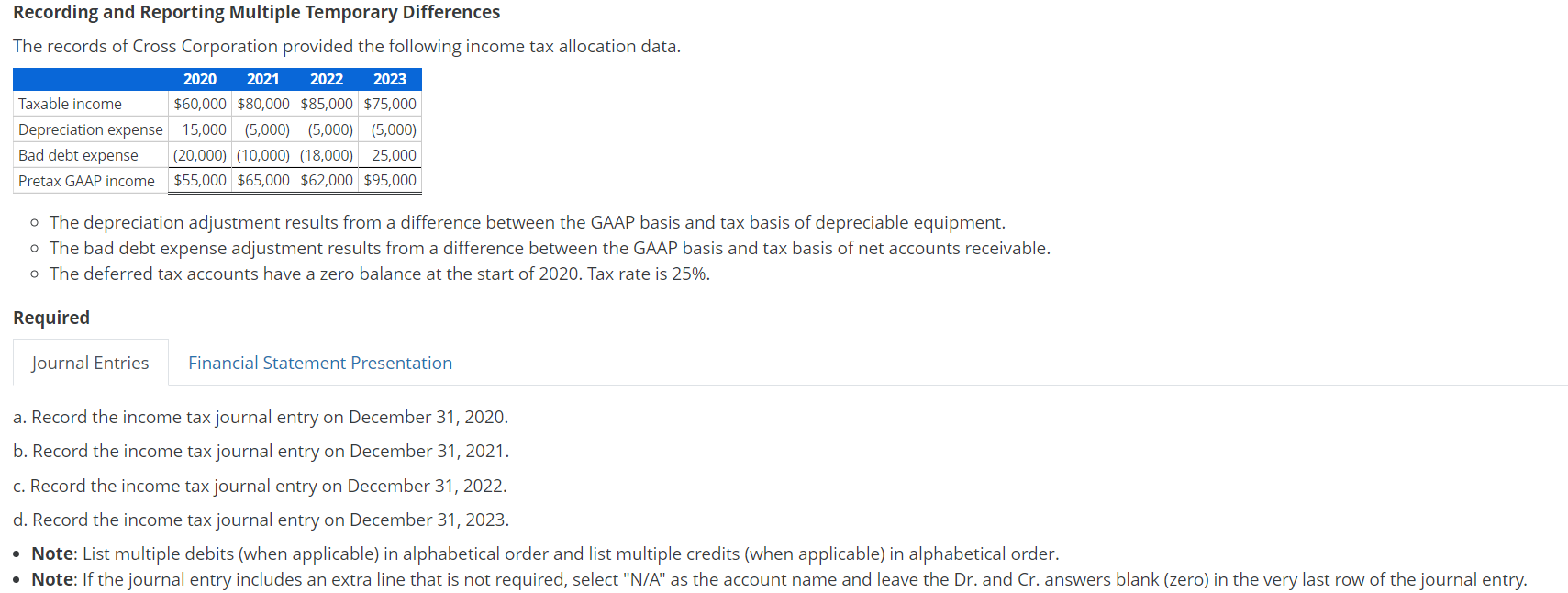 Solved Recording and Reporting Multiple Temporary | Chegg.com