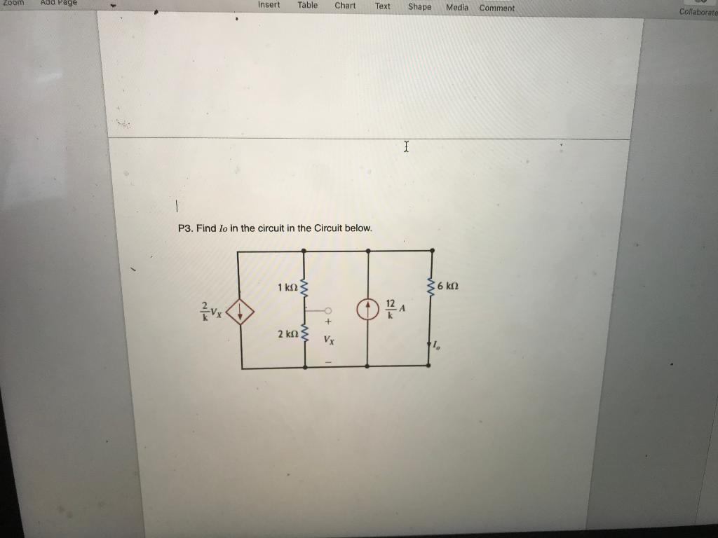 Solved Zoom Add Page Insert Table Chart Text Shape Media | Chegg.com