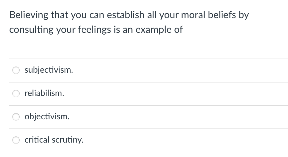 Solved Believing that you can establish all your moral | Chegg.com