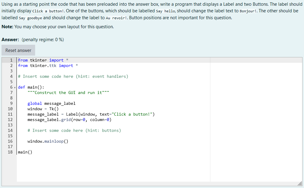 Solved Python 3 help please. Just need the one line of code | Chegg.com