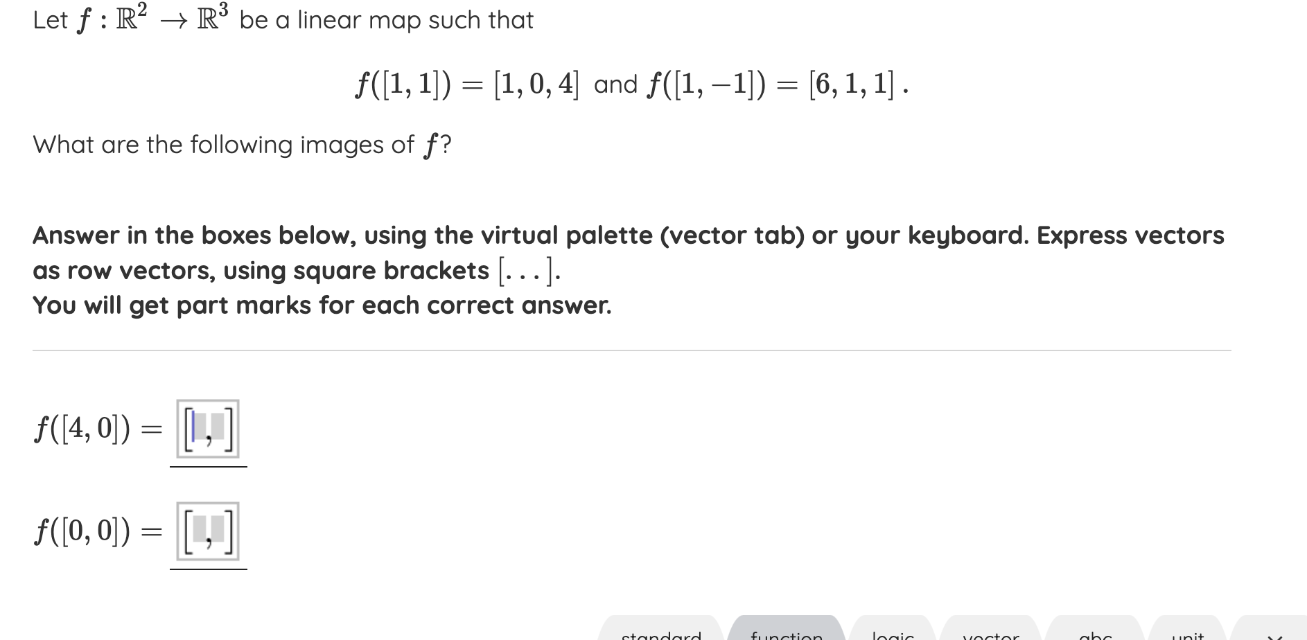 Solved Let F R2→r3 Be A Linear Map Such That