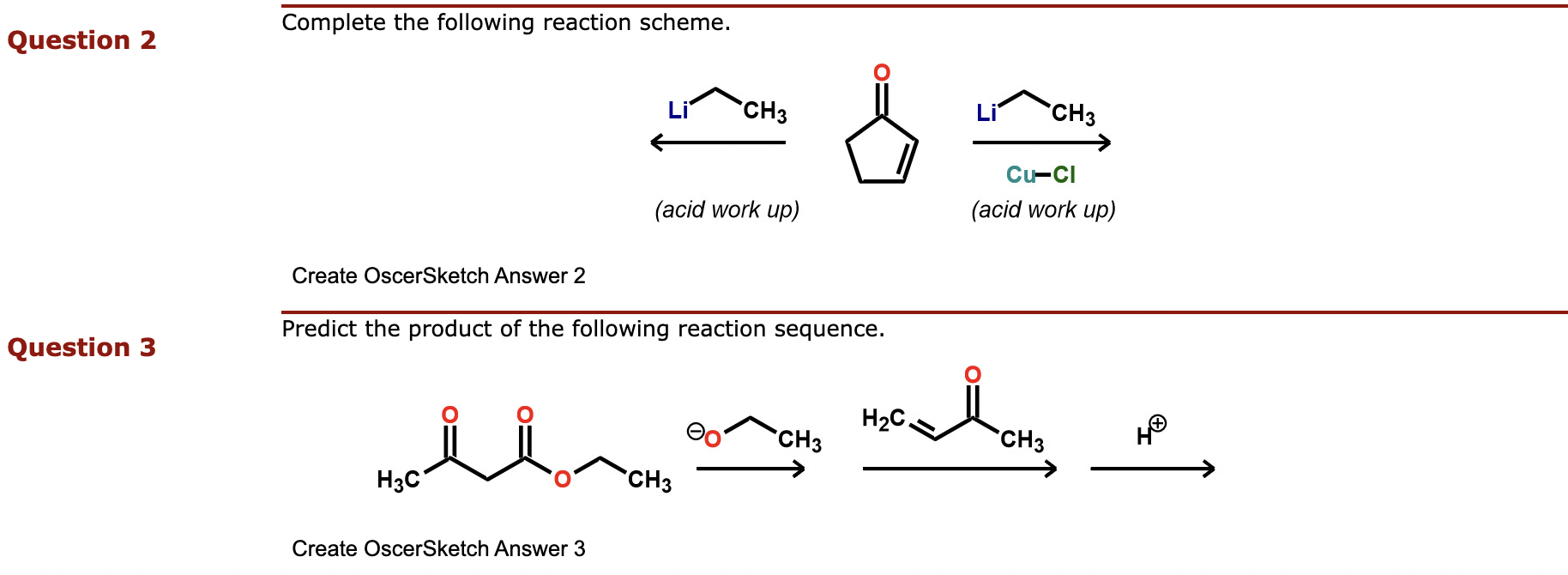 Solved Complete the following reaction scheme. Question 2 | Chegg.com
