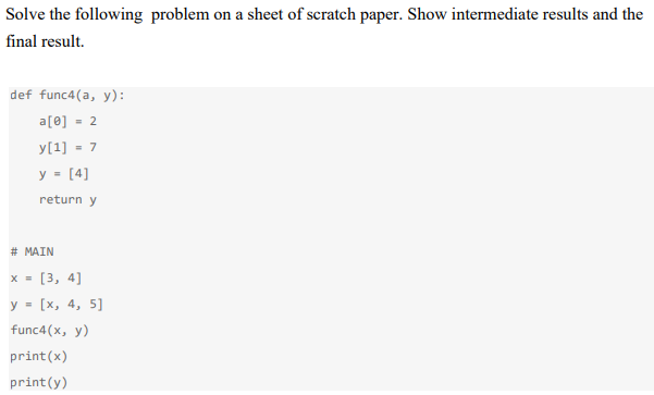 Solved Solve the following problem on a sheet of scratch | Chegg.com