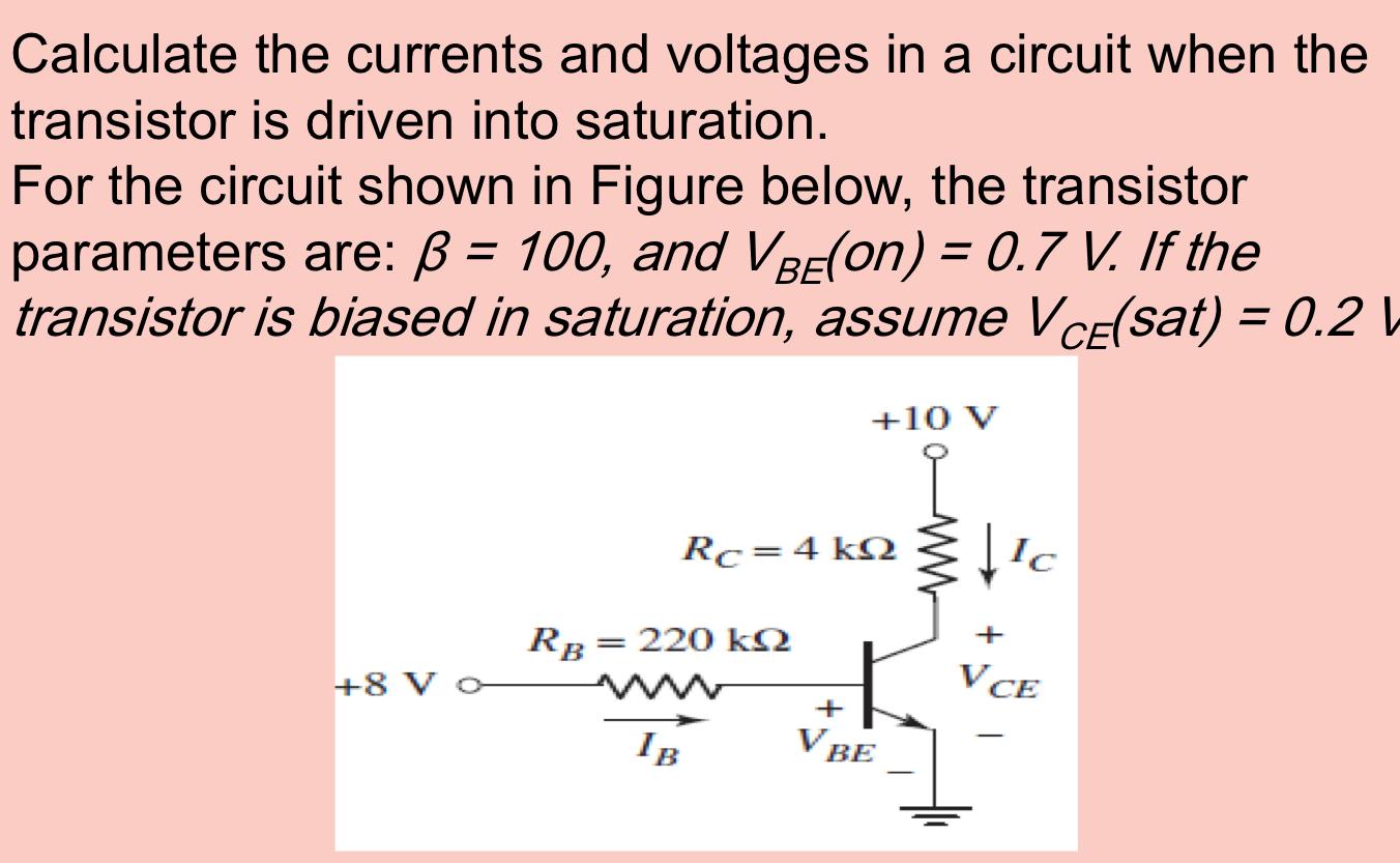 Solved Calculate the currents and voltages in a circuit when | Chegg.com