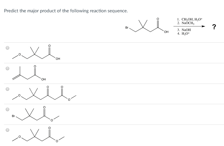 Solved Predict the major product of the following reaction | Chegg.com