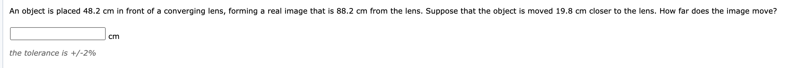 Solved An object is placed 48.2 cm in front of a converging | Chegg.com