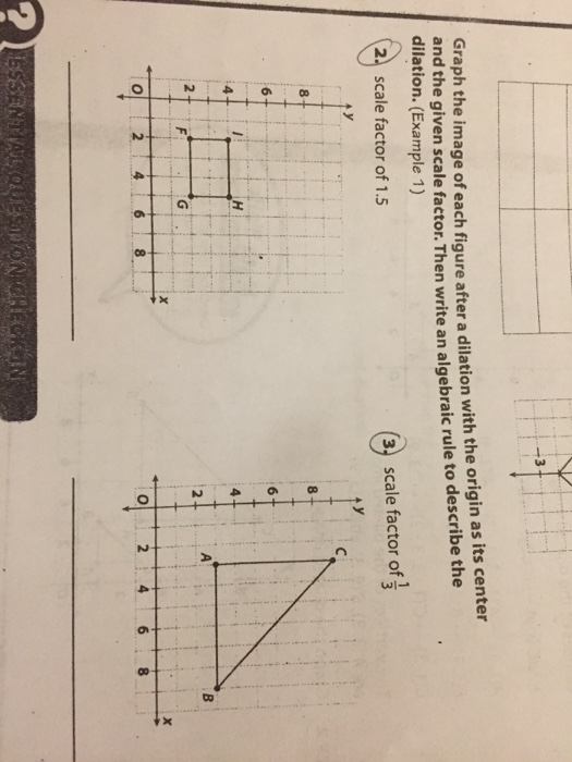 Solved 3 Graph the image of each figure after a dilation | Chegg.com