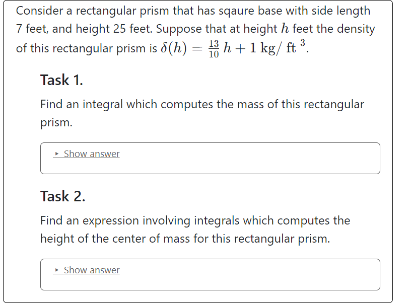 Solved Consider a rectangular prism that has sqaure base | Chegg.com