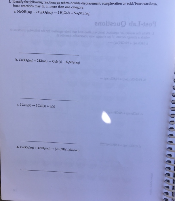 Solved Post-Lab Questions 1. Write the molecular equation, | Chegg.com
