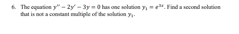 Solved The equation \\( y^{\\prime \\prime}-2 y^{\\prime}-3 | Chegg.com