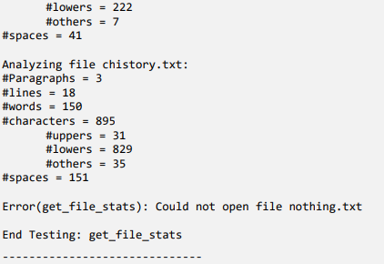 Solved void get_file_stats(const char *filename, const char | Chegg.com