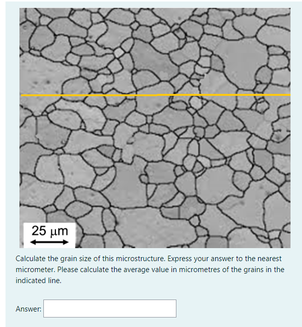 Solved Calculate The Grain Size Of This Microstructure